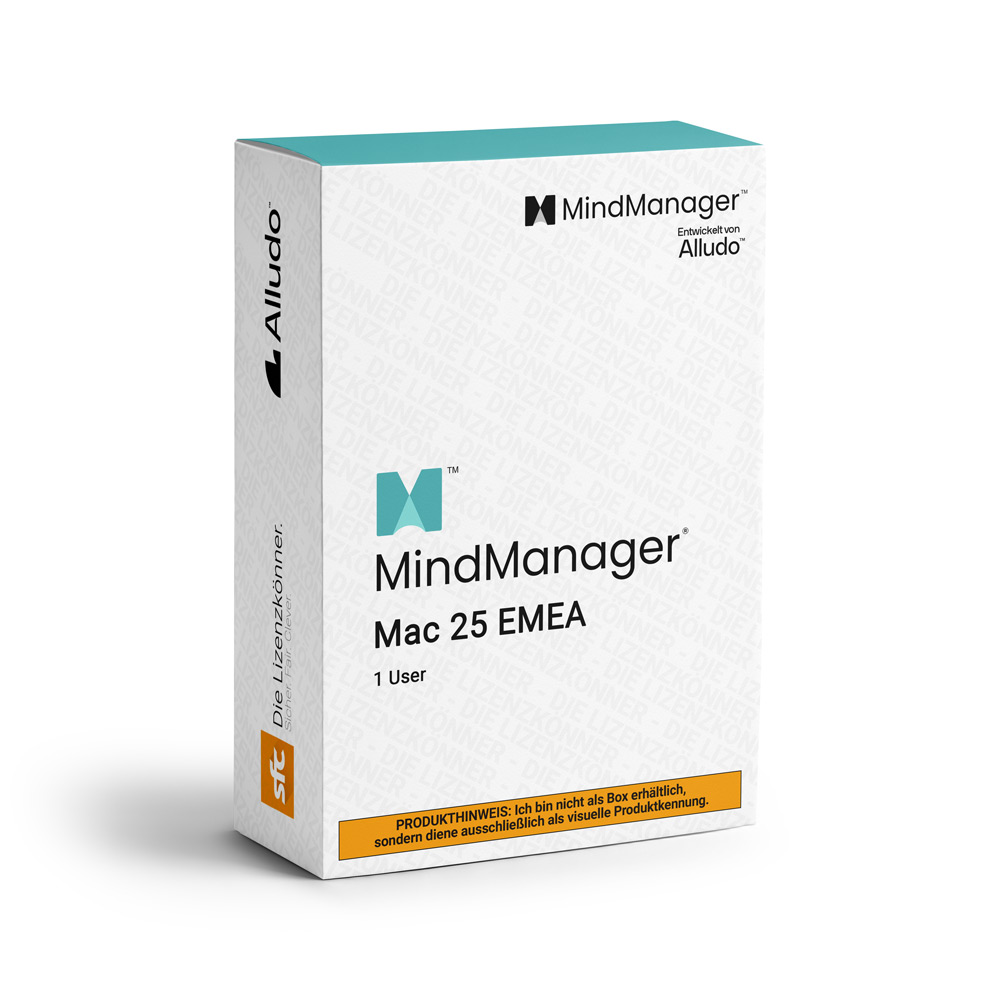 MindManager Mac 25 EMEA 1 User MAC ml ESD/Lizenz Vv | 1088782
